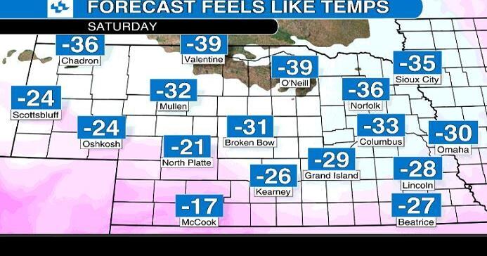 Extreme cold weather forecast for nebraska