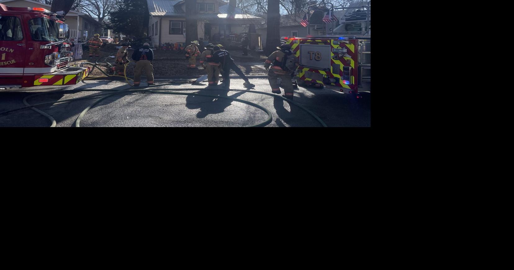 Two residents hospitalized, four dogs killed in Lincoln house fire