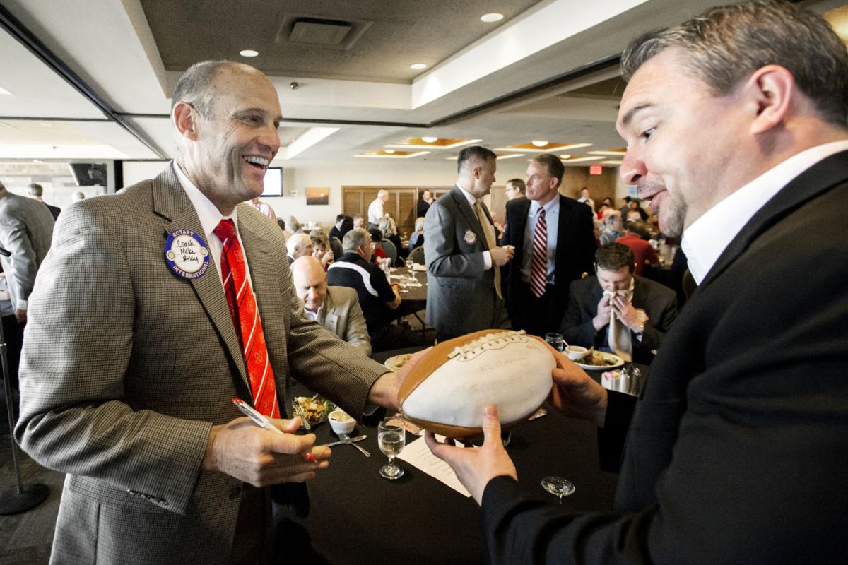 Riley takes geographic notes, embraces fans on state tour