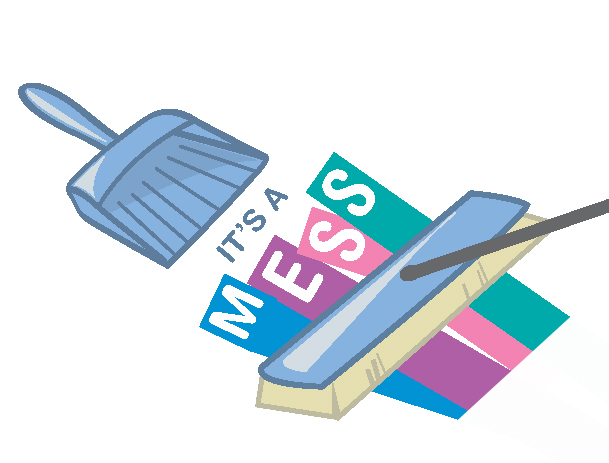 It's a mess. Getting kids to keep their rooms clean