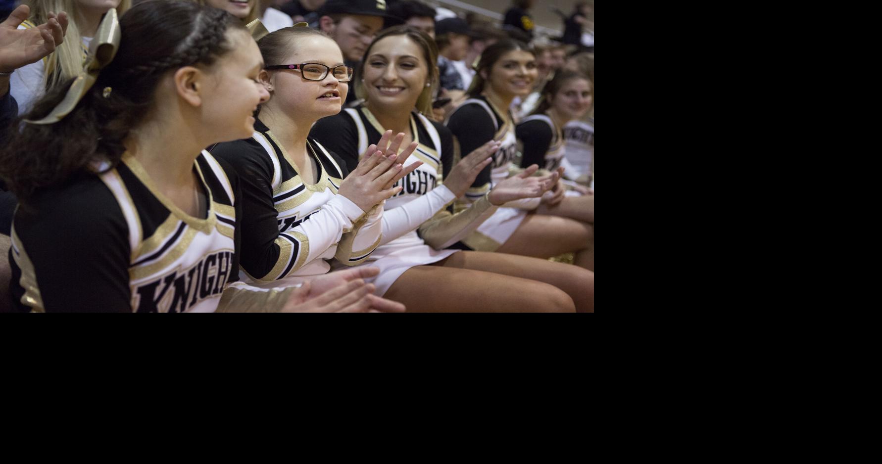 Knights cheerleaders show the meaning of school spirit