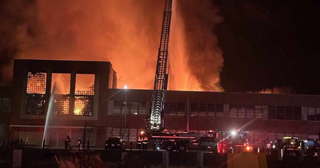 Large fire burns at Dempsters factory site in Beatrice