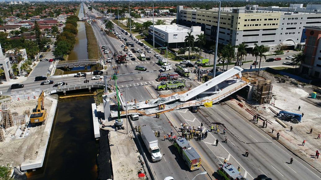 Photos: Fatalities reported in Florida after pedestrian bridge collapse ...