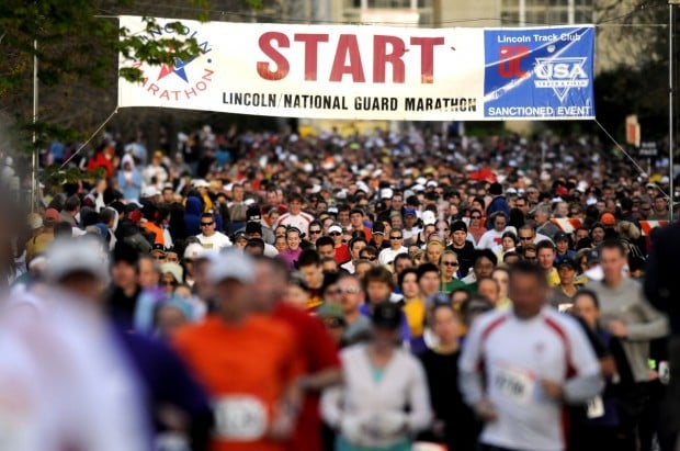 10,000 runners race through town for largest Lincoln Marathon ever