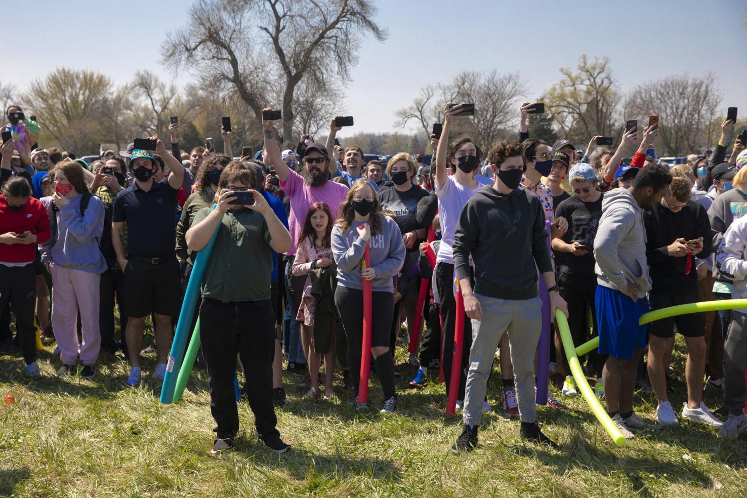 Photos: Hundreds battle with pool noodles for the name Josh