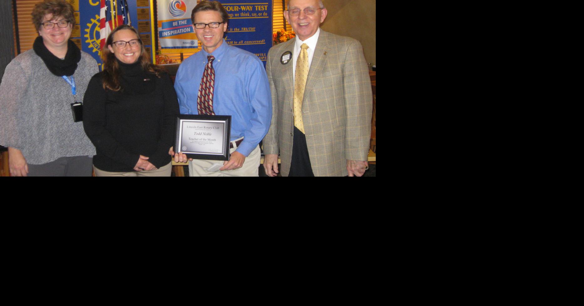 Todd Noble named Teacher of the Month