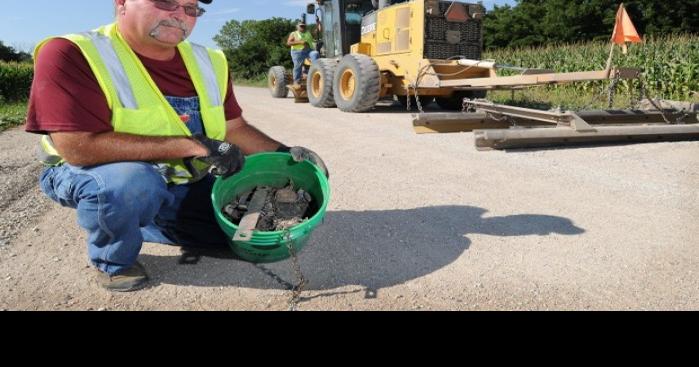 Huge magnets clean metal off the roads, save tires