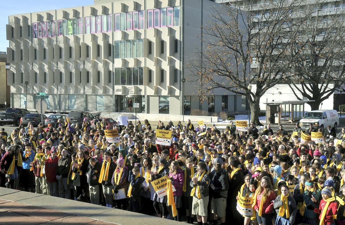 Hundreds pack Capitol steps for school choice rally | Education ...