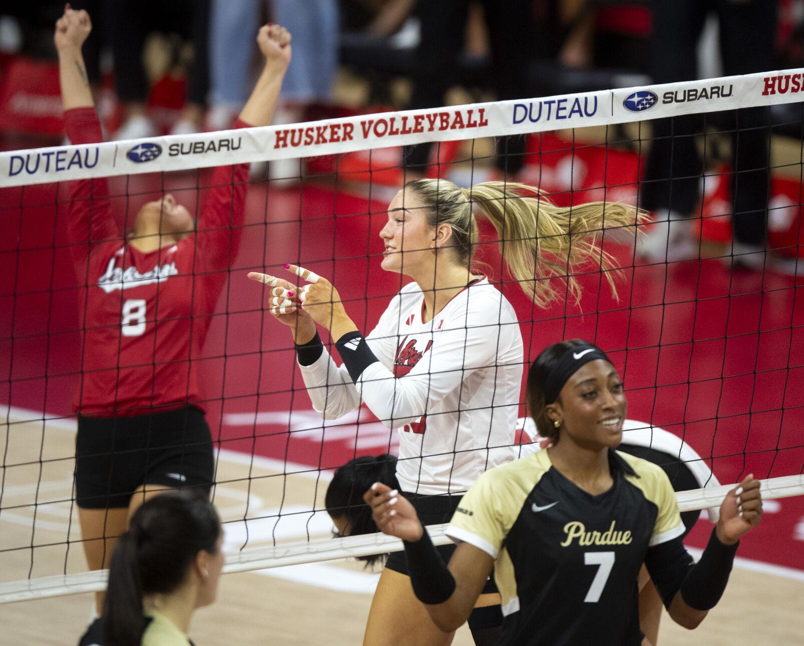 ‘Out of sync’ Nebraska volleyball comes on late to beat Purdue in Top ...