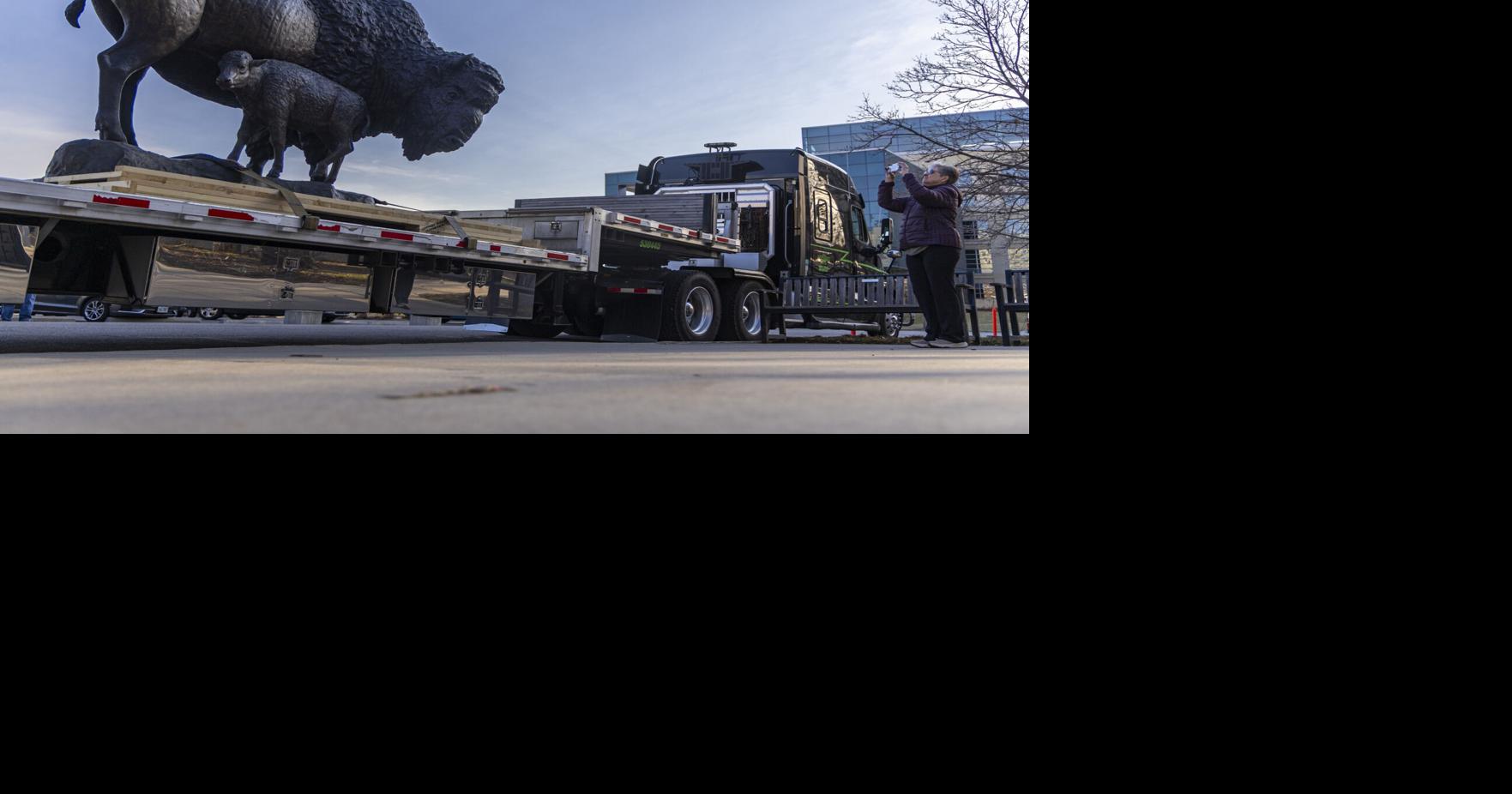 Smithsonian bison sculptures stop at Lincoln's Morrill Hall