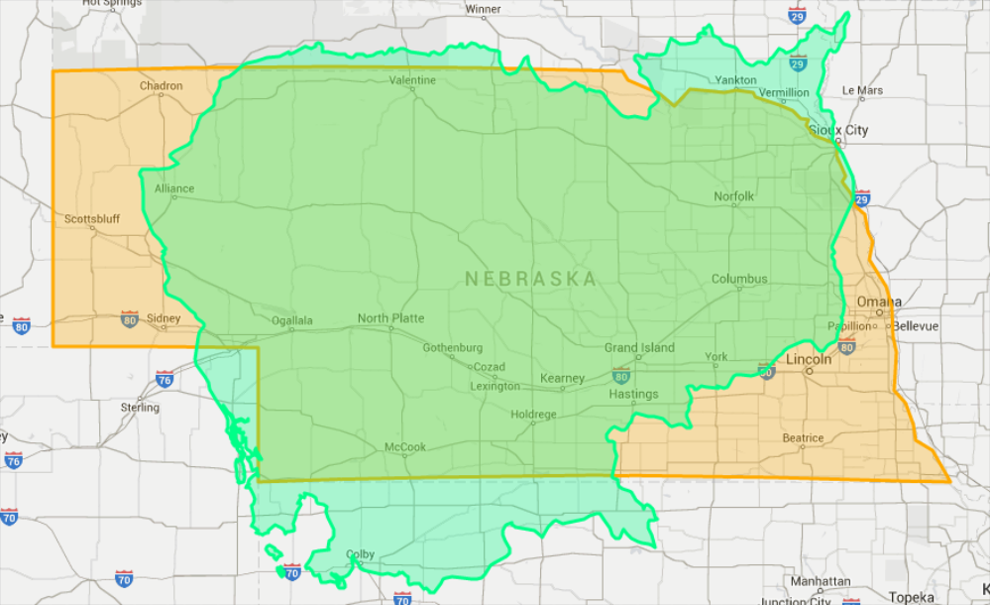 16 countries that fit inside the state of Nebraska