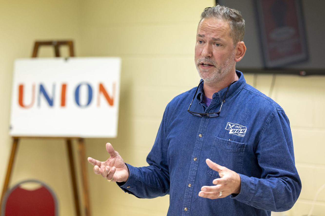 Senate candidate Dan Osborn appears at Lincoln town hall