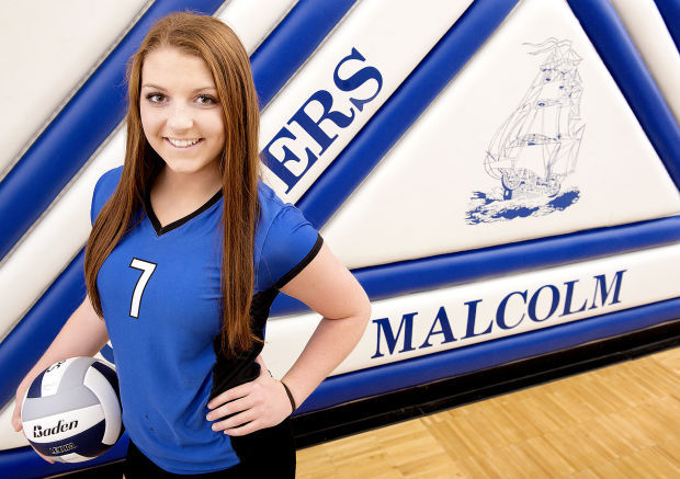Prep volleyball: Playing new position, Malcolm's Densberger leads a ...