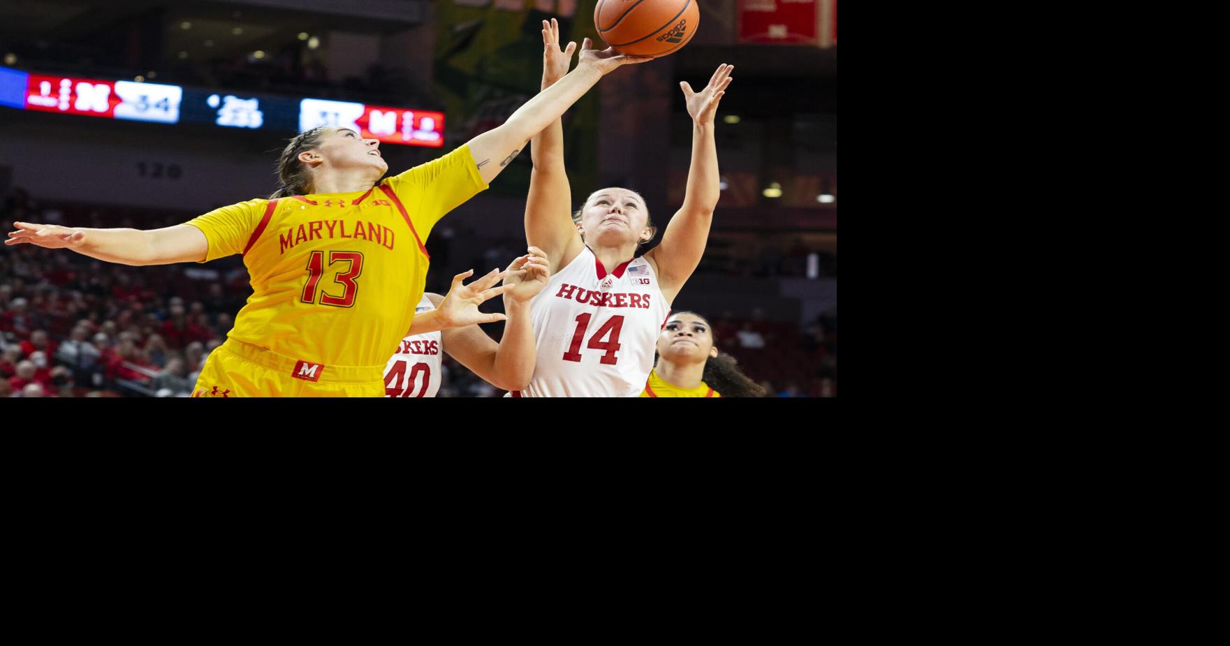 Nebraska basketball women batter Maryland on the boards