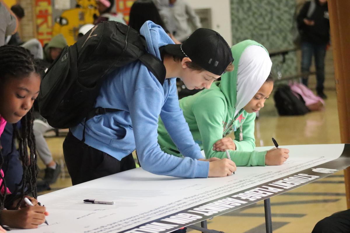 Jerstad Agerholm students take pledge to end gun violence