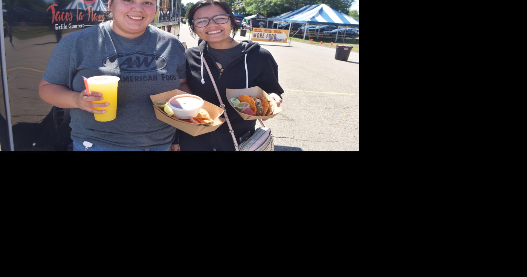 Abalina Tritten and Melissa Moore with food at Franksville Food Truck ...