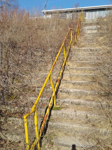 Volunteers open passage to shore at Shoop
