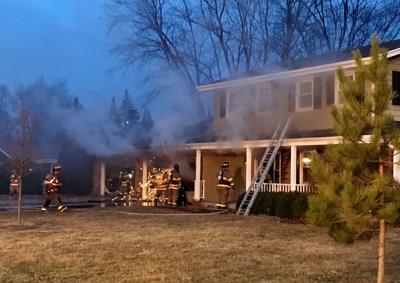 No injuries reported, cars destroyed in Caledonia house fire