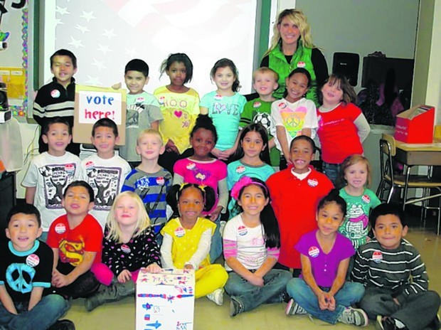 Goodland Elementary students learn about the voting process