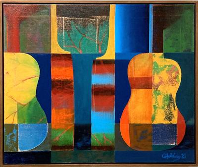 Paintings by Greg Helding on display at gallery