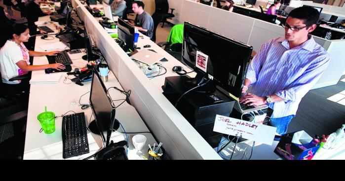 Sedentary office workers try standing desks
