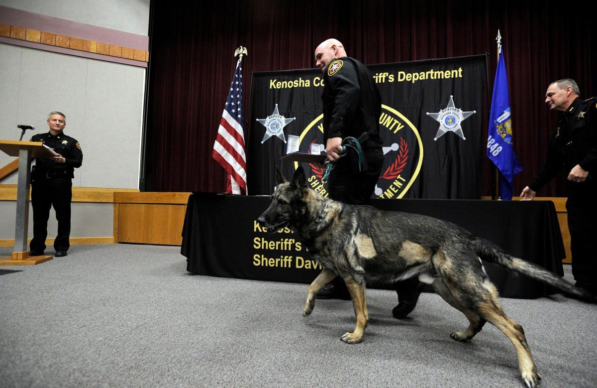K9 Riggs Receives Purple Heart Silver Star — Kenosha Sheriffs