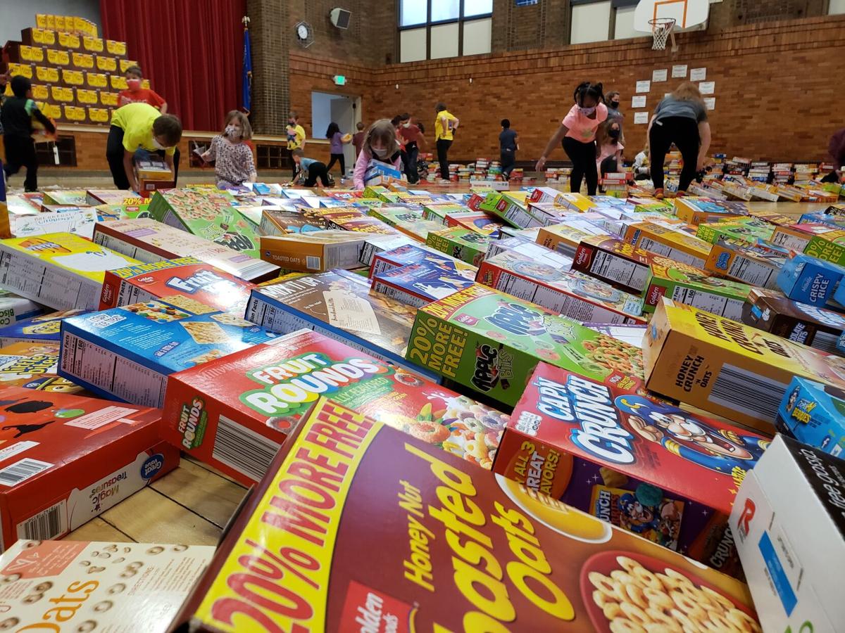Red Apple students hoping to topple cereal domino world record