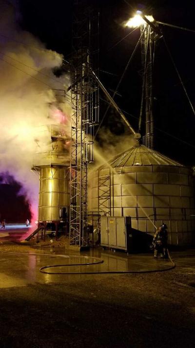 Multiple departments respond to silo fire on Highway KR