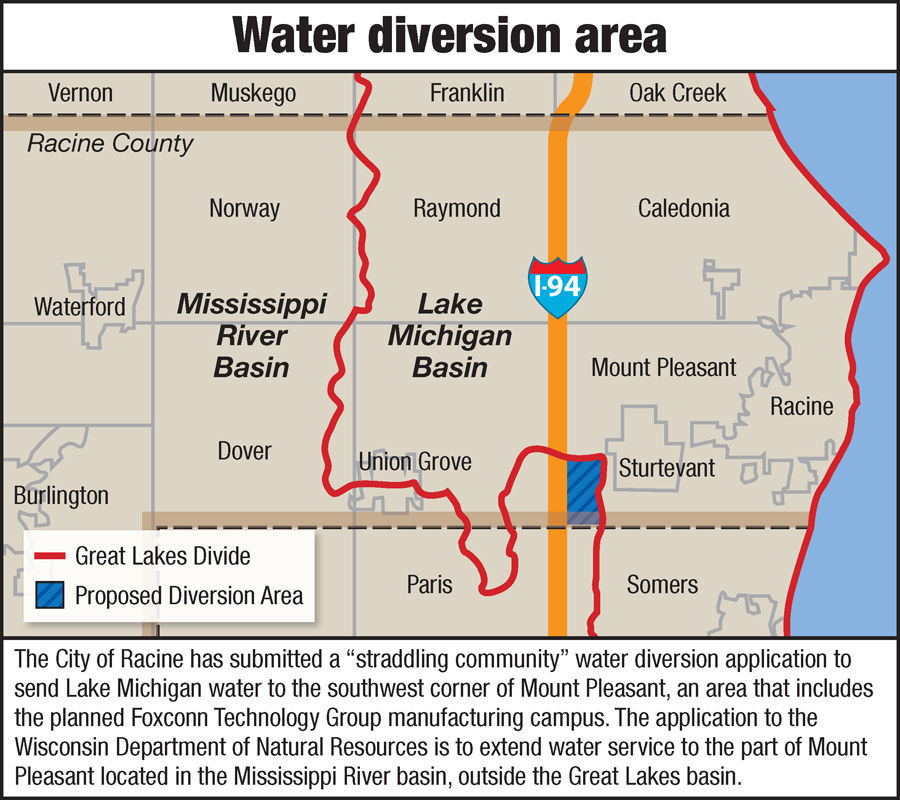 Water diversion sought for Foxconn area