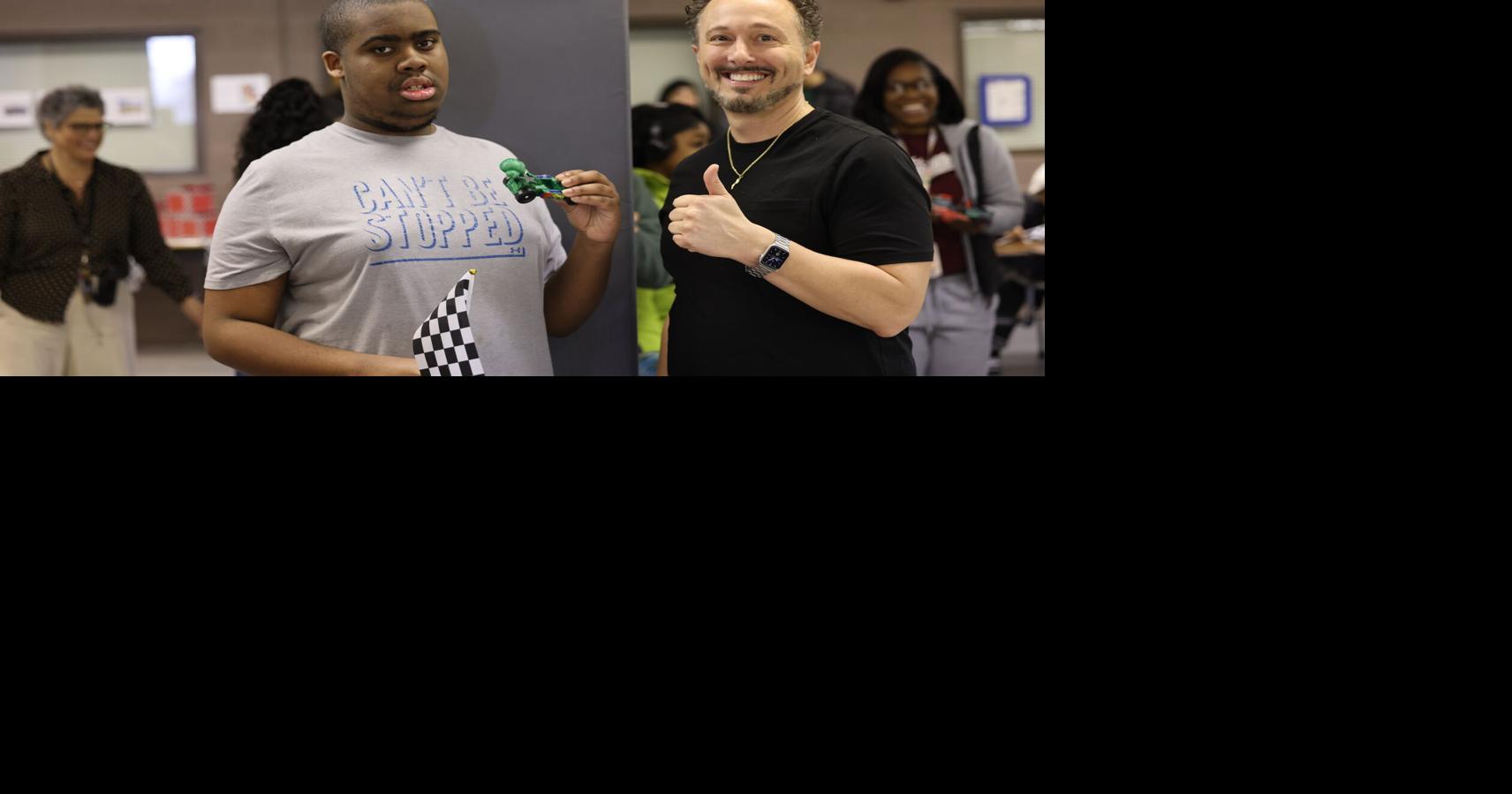 Seven photos of Racine Alternative Learning wood car races