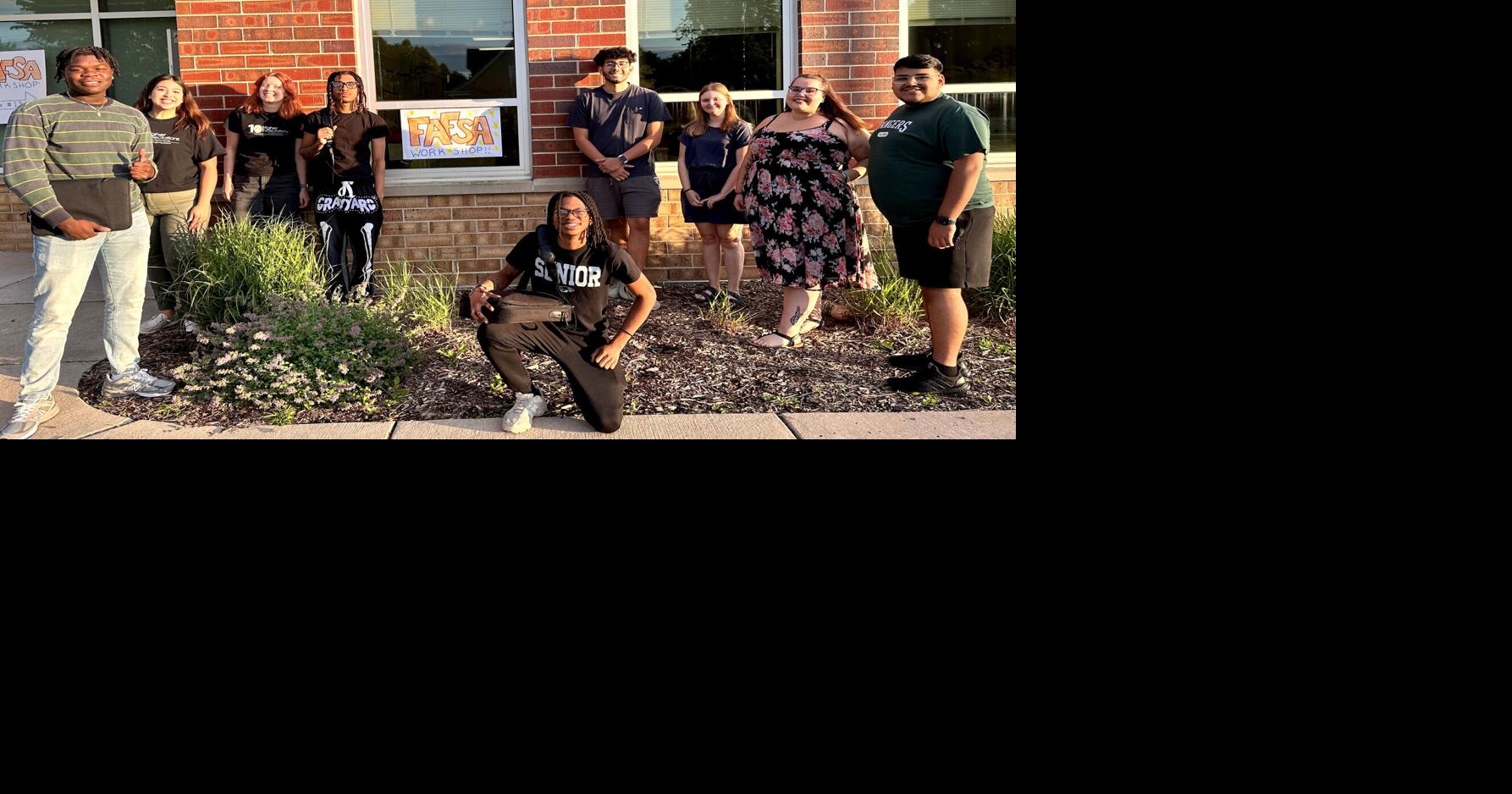 Six photos of a "FAST FAFSA" event at Knapp Elementary