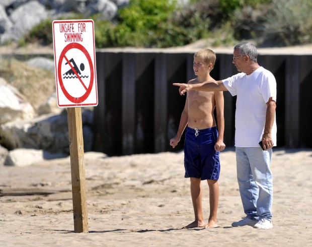 Lifeguards injured rescuing boys from no-swimming area