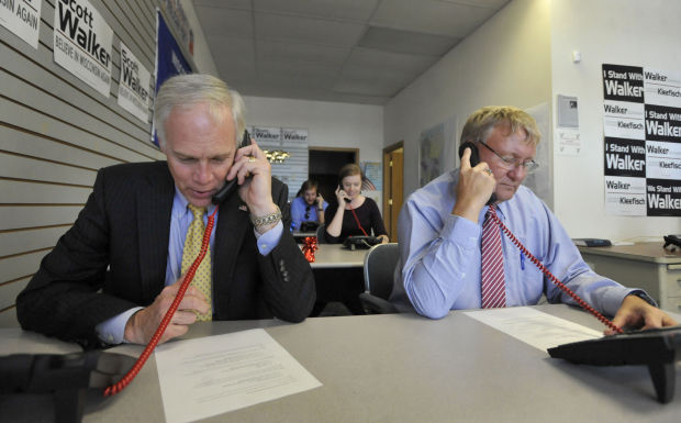U.S. Sen. Ron Johnson tours businesses with local candidate Van Wanggaard