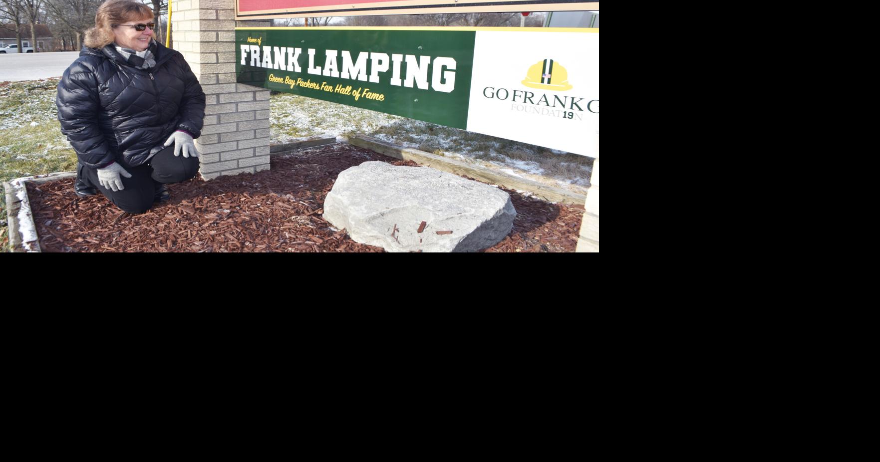 Frank Lamping's wife Andrea attends ceremony unveiling roadside sign in ...