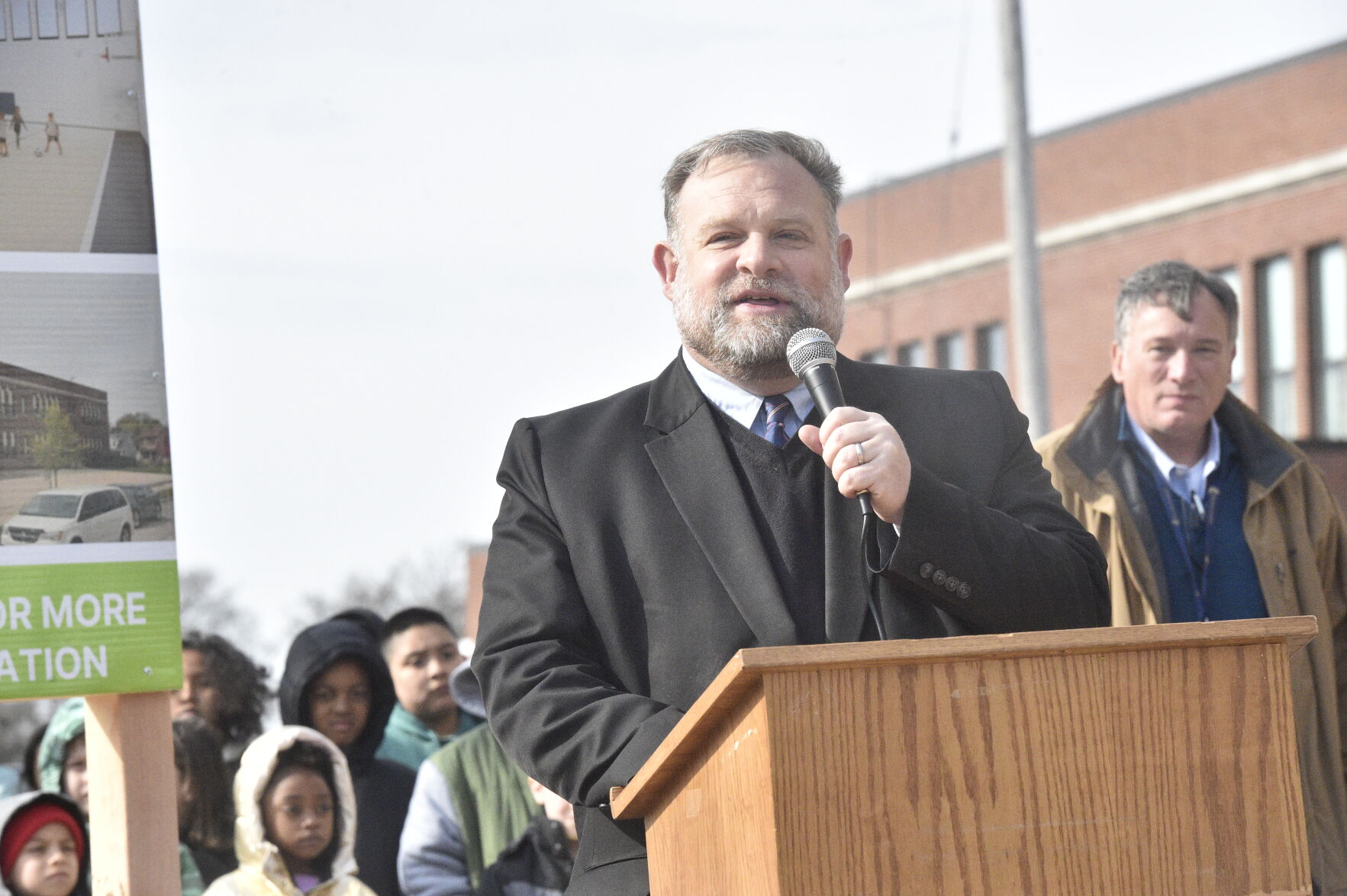 Eleven photos of groundbreakings at Fratt, Gifford schools