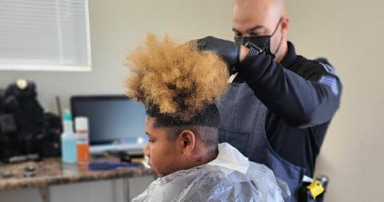 Cops & kids & haircuts: in photos | Racine PD's Anthony Lane COP House ...