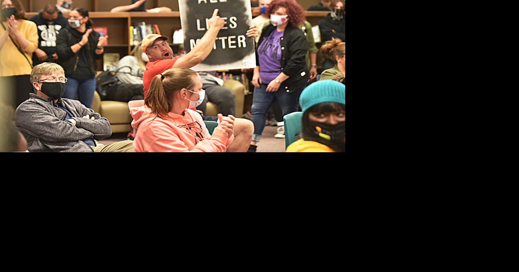 In photos: Protesters shut down Burlington School Board meeting Nov. 9 ...
