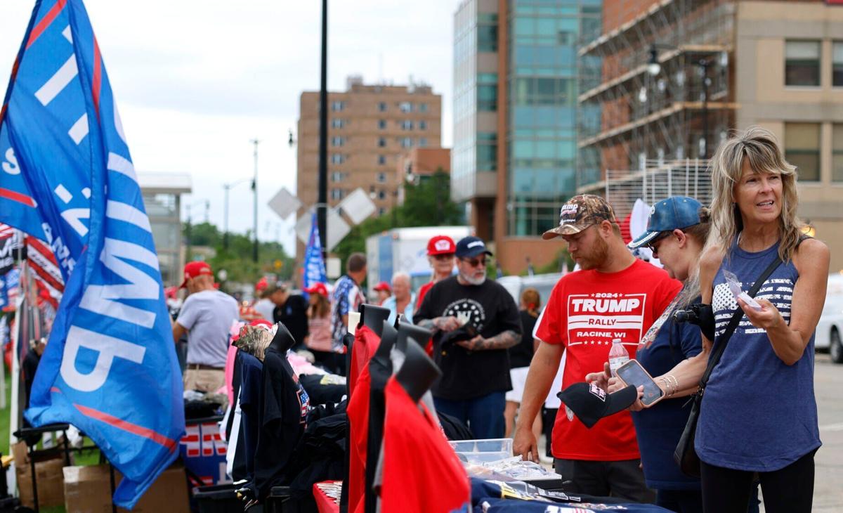 Vendors from across country sell at Trump rally in Racine