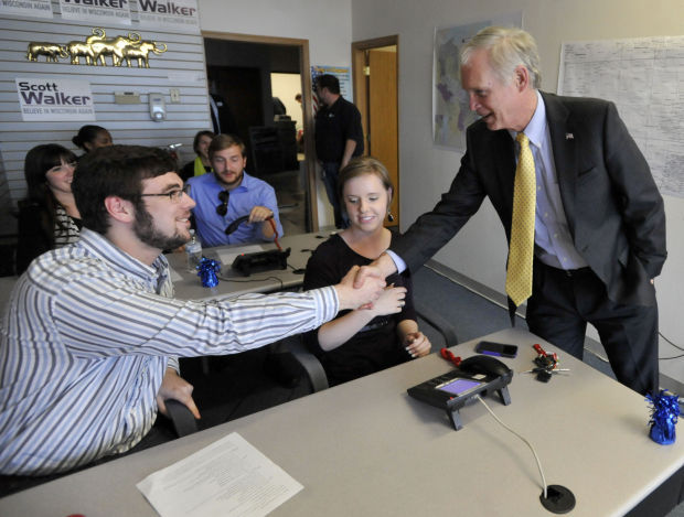 U.S. Sen. Ron Johnson tours businesses with local candidate Van Wanggaard