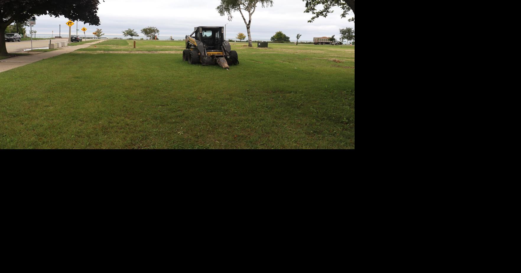 Lakeview Community Center parking lot torn out