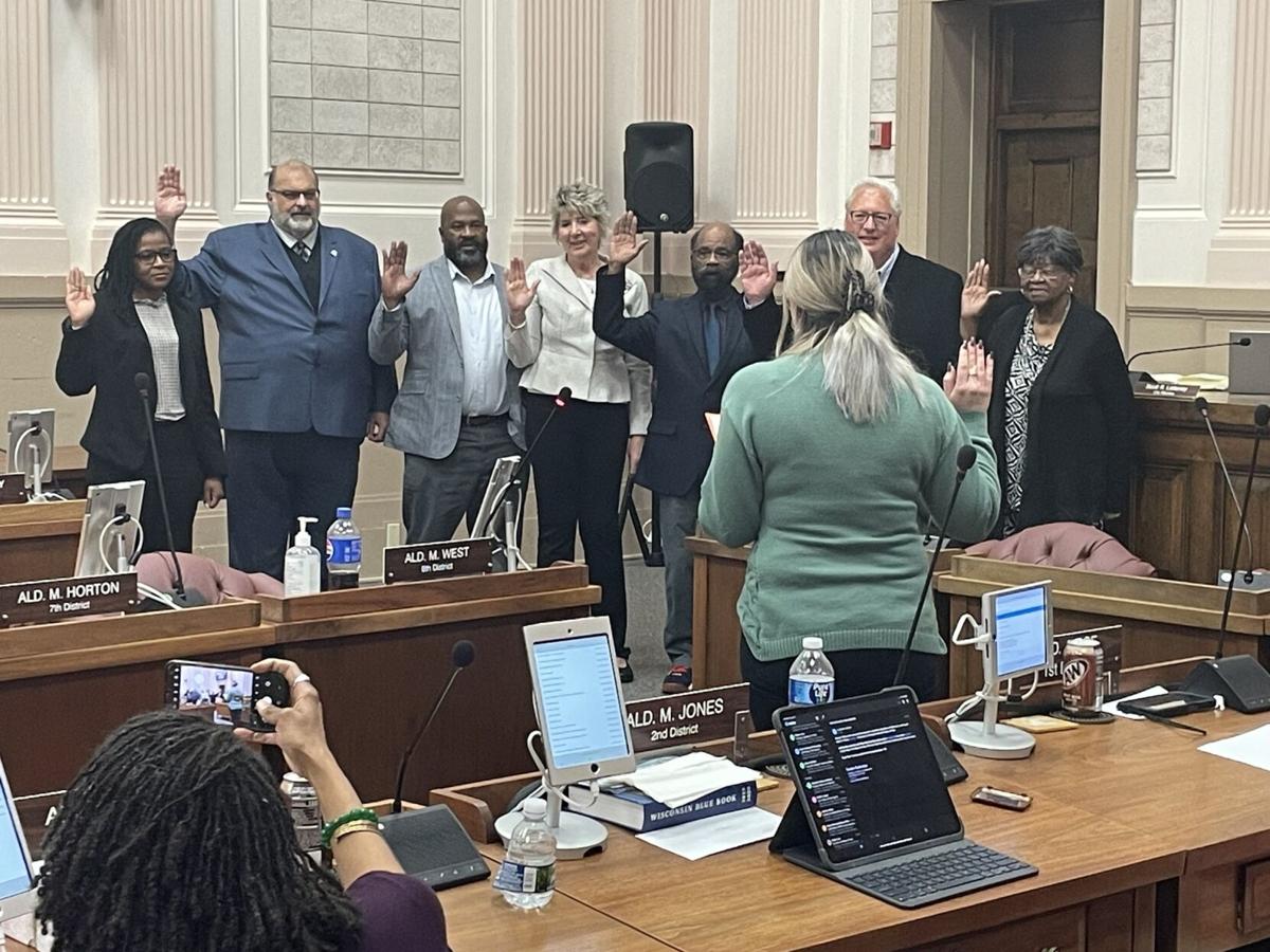 Racine Common Council alders sworn in Tuesday