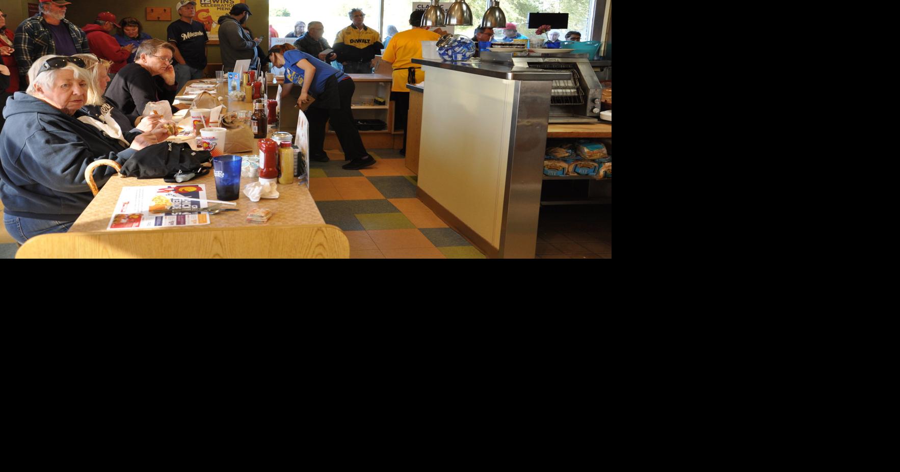 Caledonia's George Webb celebrates the Brewers with burgers