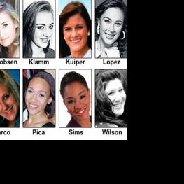 Fourteen young women preparing to compete in Miss Racine, Miss ...
