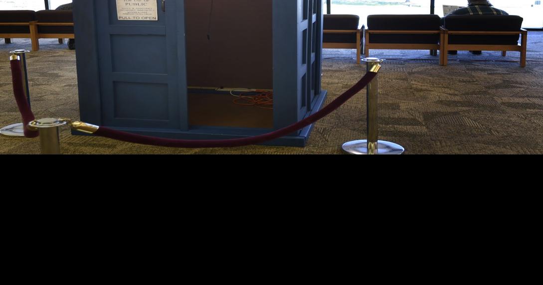 Dr. Who time machine arrives at the Racine library