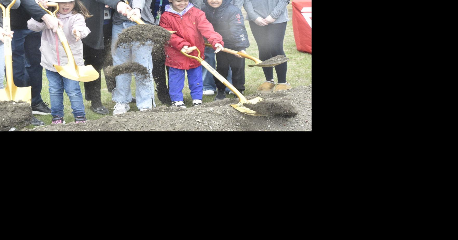 Eleven photos of groundbreakings at Fratt, Gifford schools