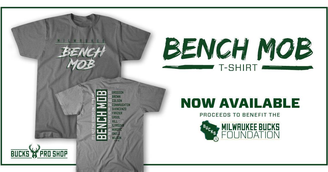 Sales of Bucks 'Bench Mob' shirt will benefit charity