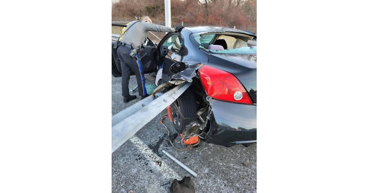 Shocking photos show the aftermath of a Connecticut car impaled by a guardrail | Stories | kake.com
