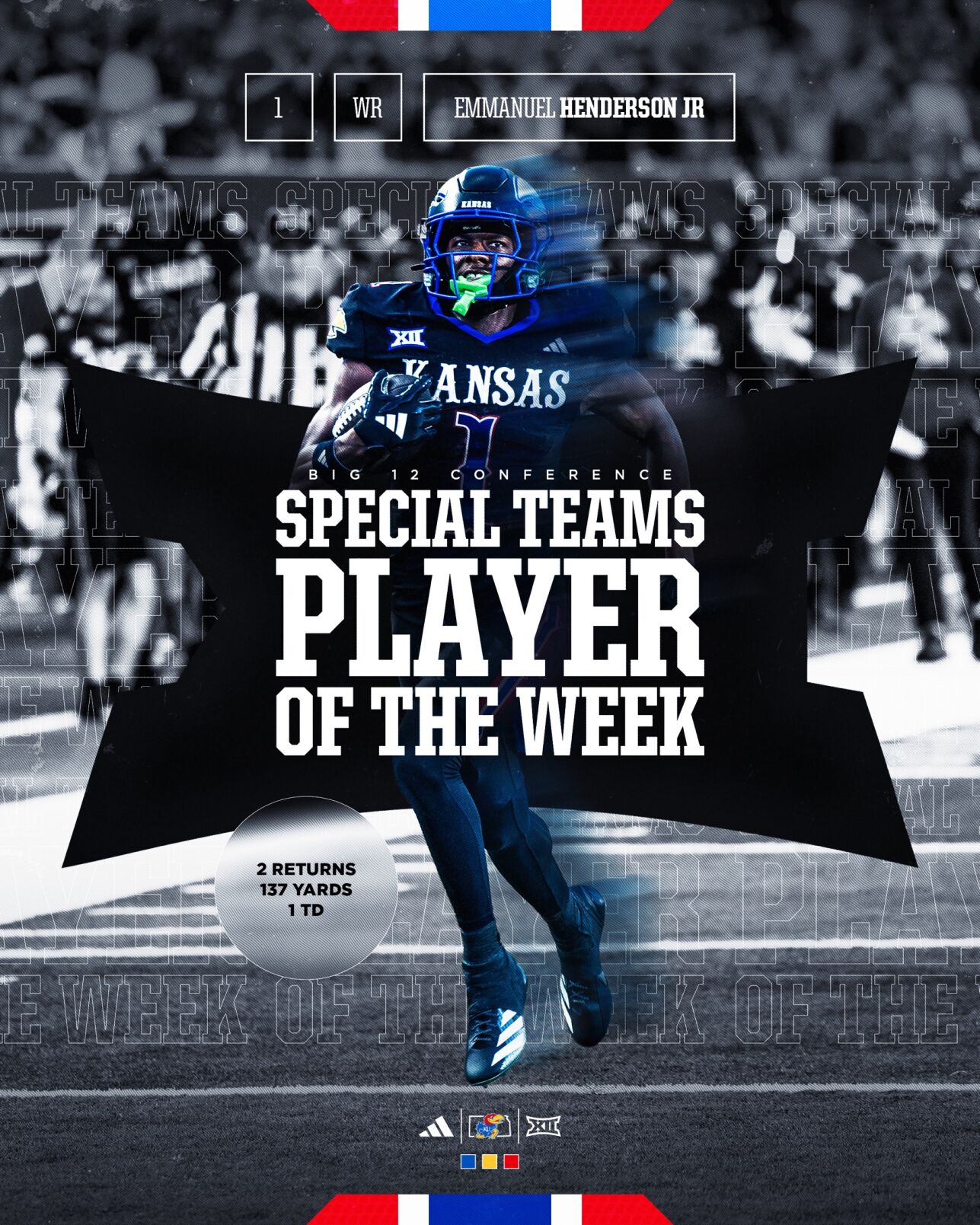 Emmanuel Henderson Jr. named Big 12 Special Teams Player of the Week ...