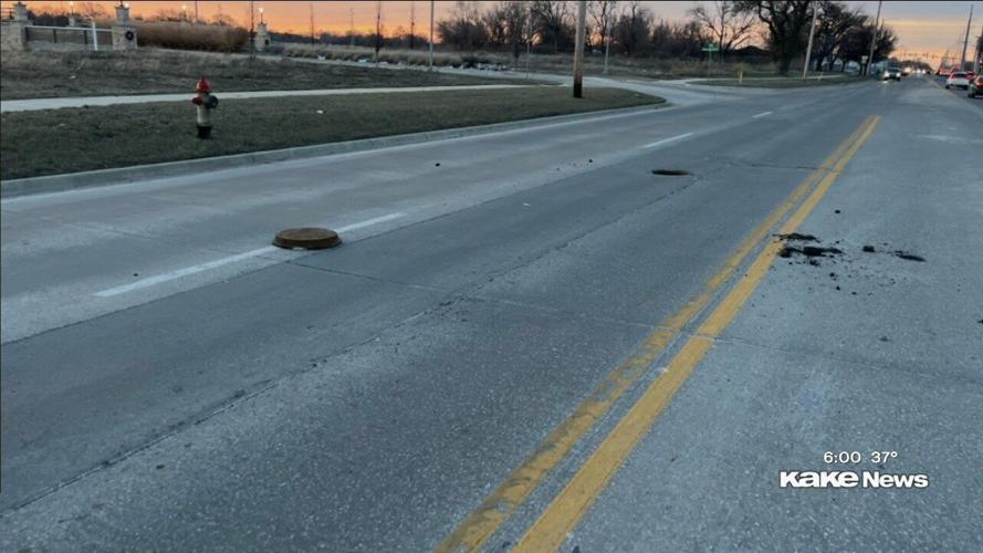 Wichita woman's car undrivable after hitting an overturned manhole ...