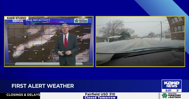 KAKE team coverage on winter storm 5pm 2/18 | Video | kake.com